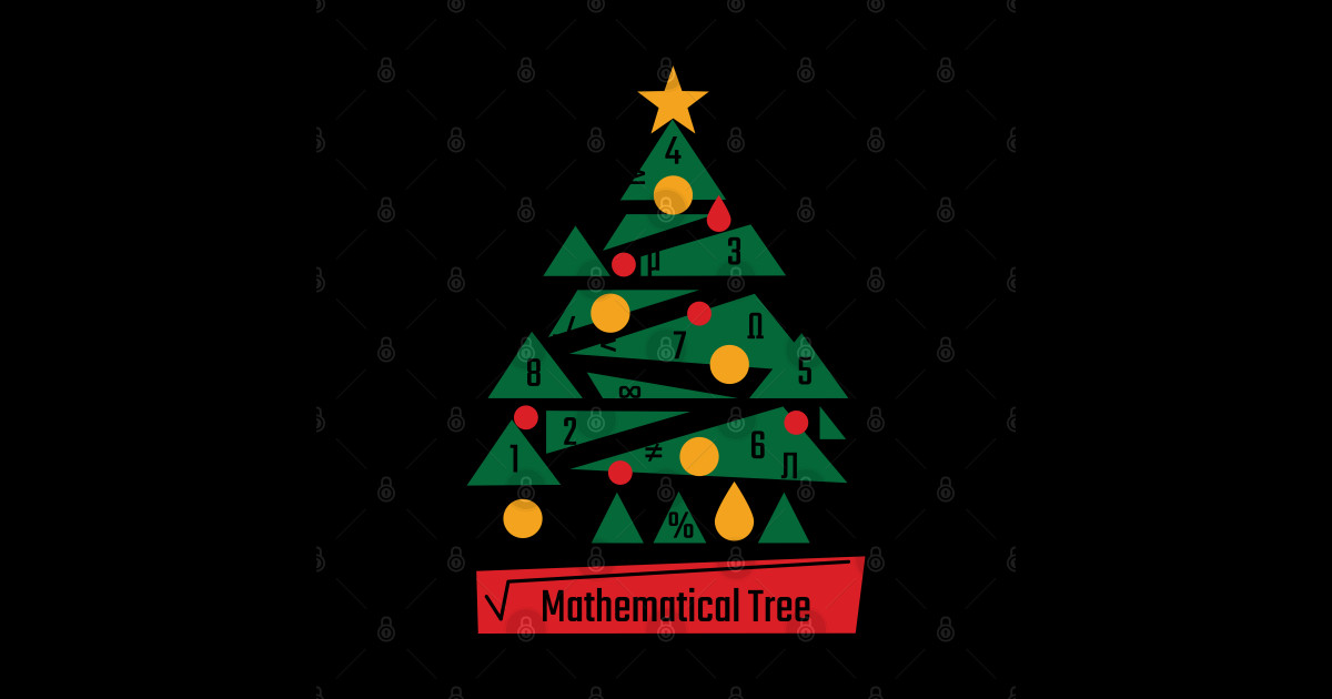 Mathematical Christmas Tree v2 - Mathematical Christmas Tree - Sticker ...