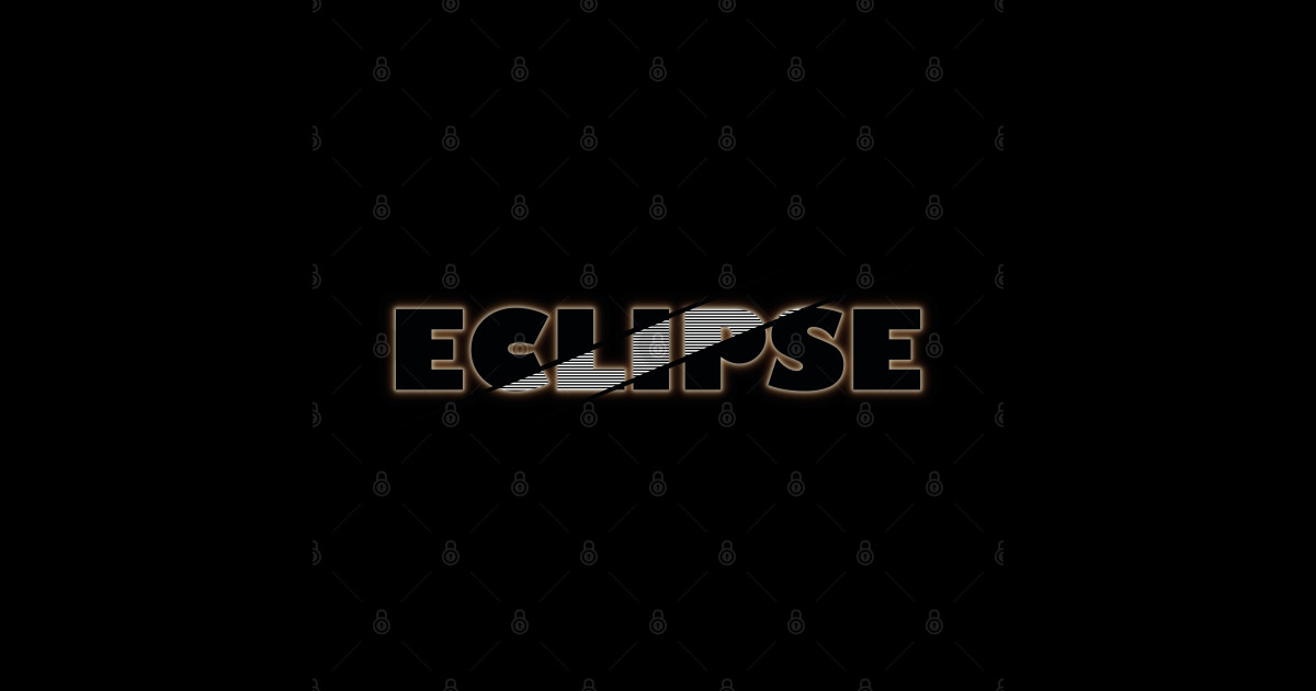 Eclipse Typography - Total Solar Eclipse - Sticker | TeePublic