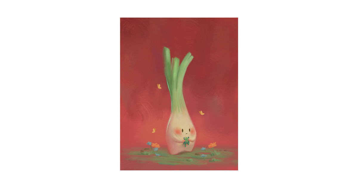 Anxious Spring Onion - Onion - T-Shirt | TeePublic