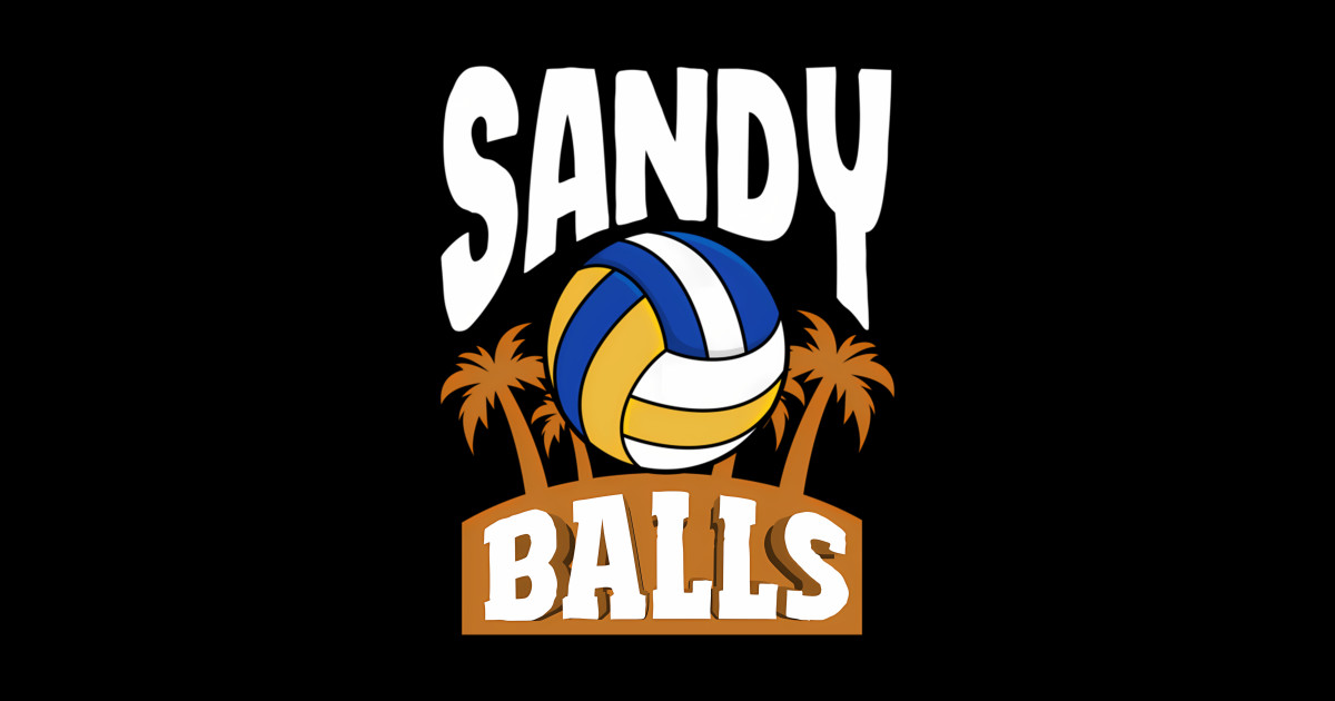 Sandy Balls For A Beach Volleyball Player - Sandy Balls - Sticker ...
