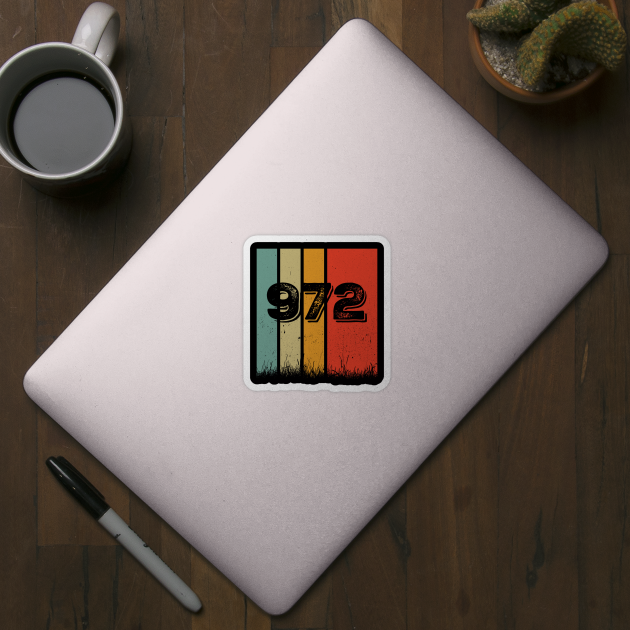 972 area code - 972 Area Code - Sticker | TeePublic