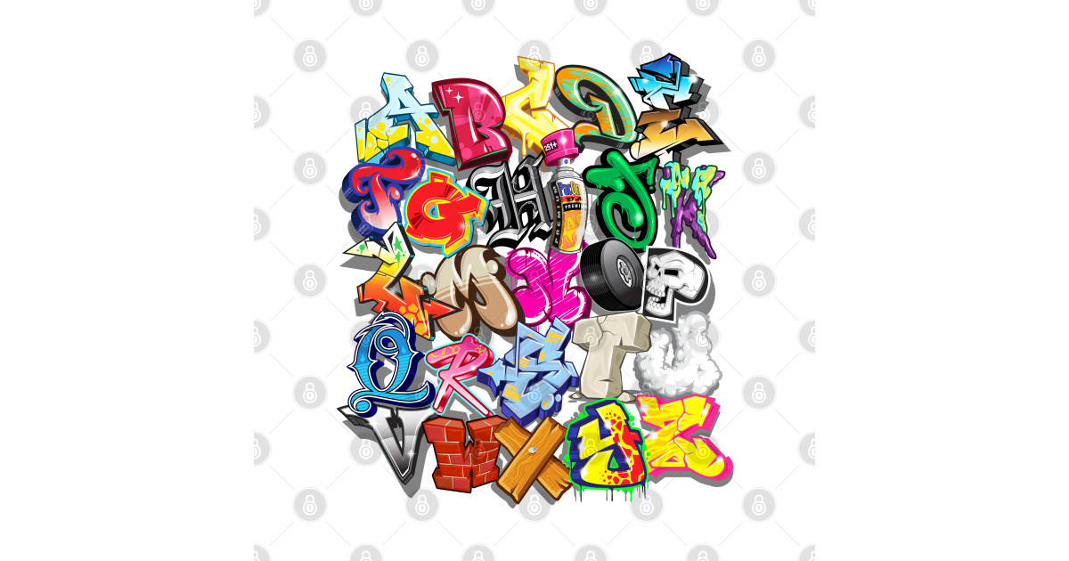 Pac One Graffiti Alphabet - Graffiti - T-Shirt | TeePublic