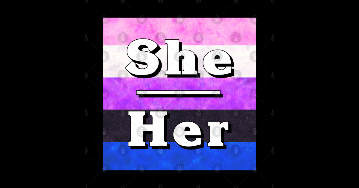 She-Her Pronouns: Genderfluid - Genderfluid Pride - Sticker | TeePublic