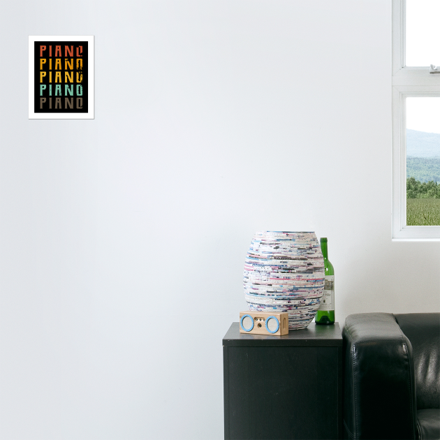 Piano typo, pianist gift idea - Piano - Posters and Art Prints | TeePublic