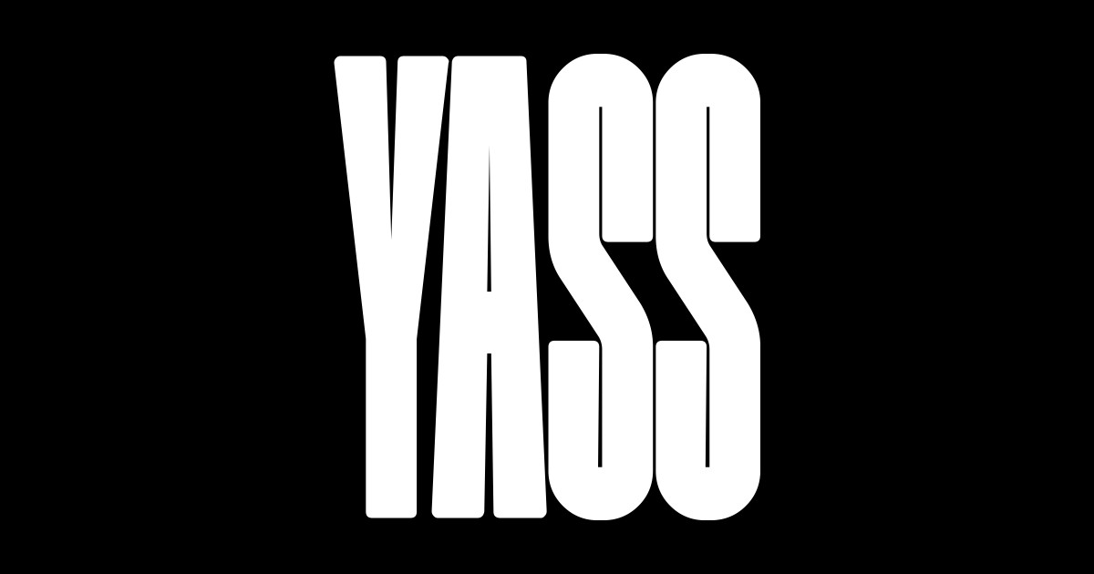Yass bold logo design - Yass - Sticker | TeePublic
