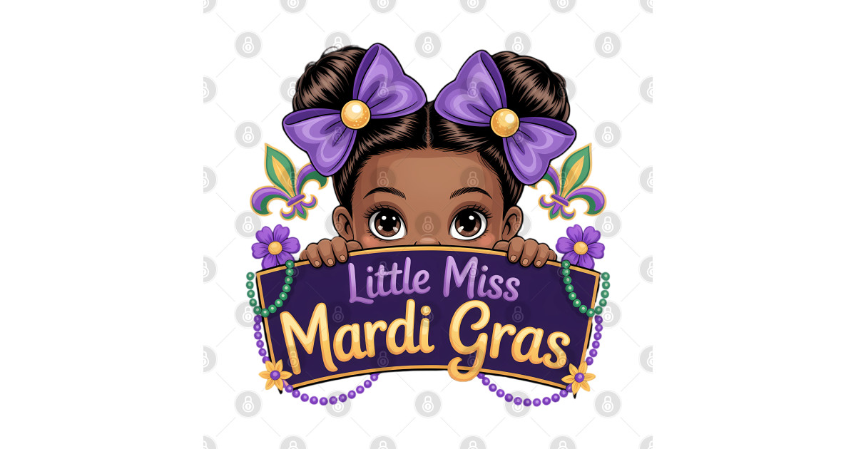 Little Miss Mardi Gras Parades Messy Bun - Little Miss Mardi Gras ...