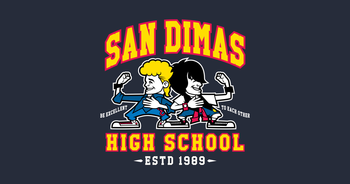 San Dimas High School Mascot - 80s Sci Fi Movie - Cult Movies - T-Shirt ...