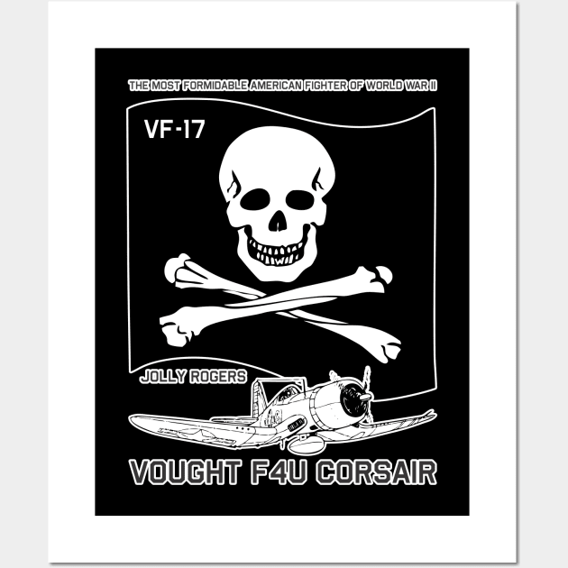 Vought F4U Corsair - VF-17 Jolly Rogers - Corsair - Posters and Art ...
