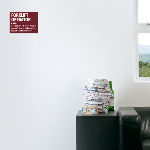 Forklift Operator - Funny Definition - Forklift Operator - Posters and ...