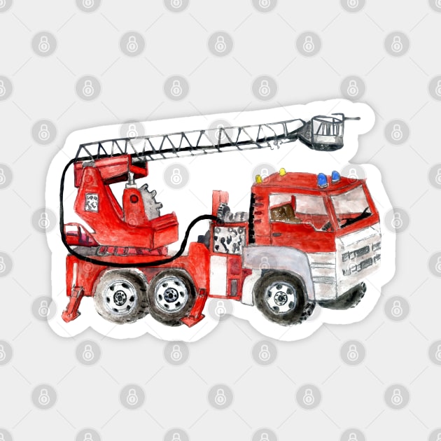 cartoon fire engine drawing