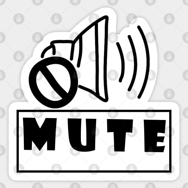 Mute T-Shirt - Muted Colors - Sticker | TeePublic