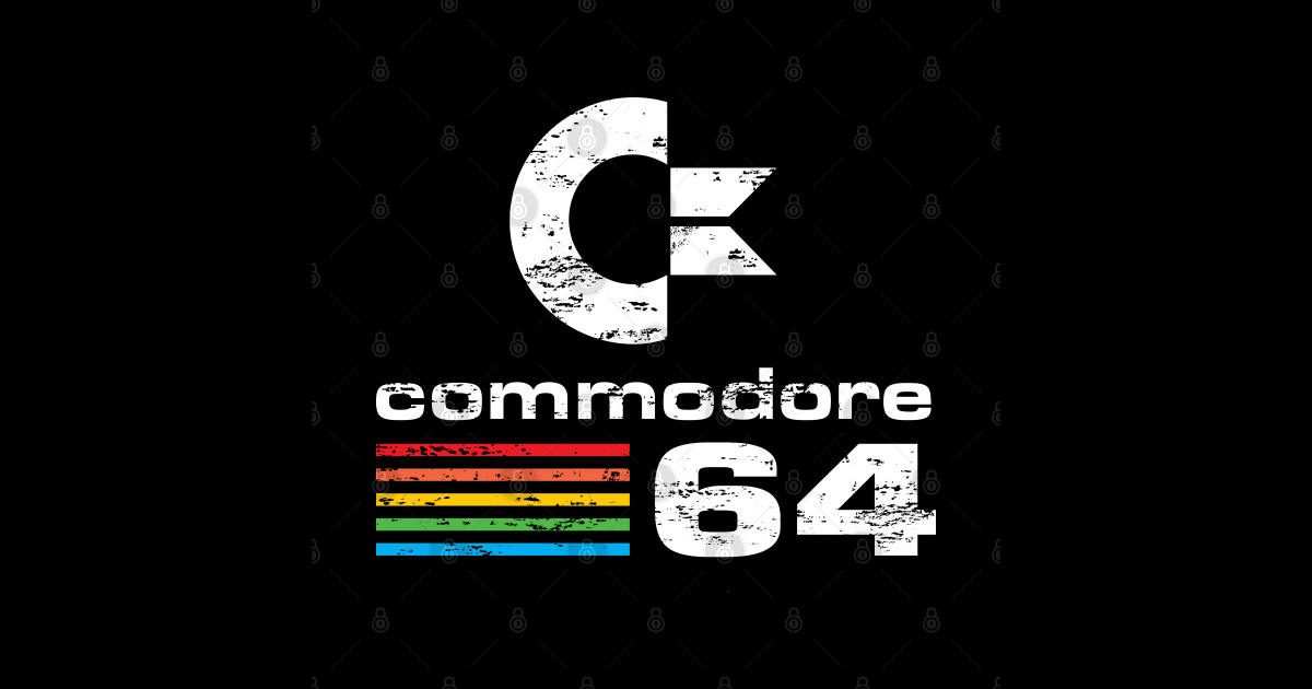 Commodore 64 Retro Logo. - Retro Computers - Sticker | TeePublic