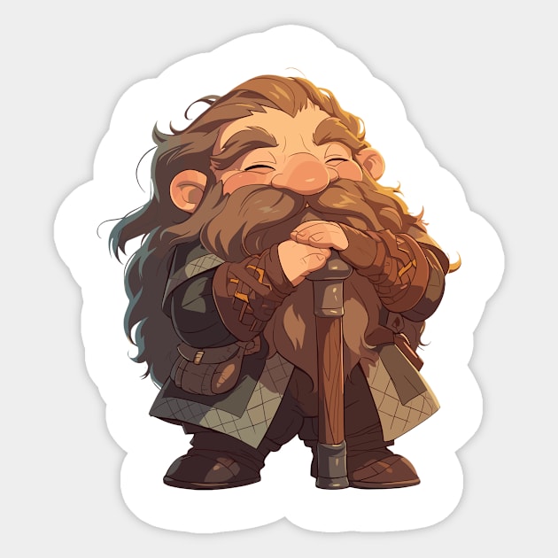 Cute DnD Dwarf - One Dnd - Sticker | TeePublic