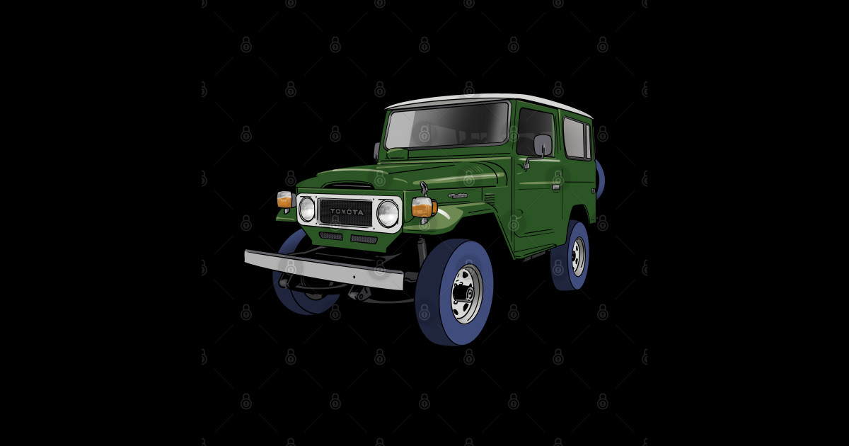 Toyota Land Cruiser (J40) truck in dark green - Toyota Land Cruiser ...