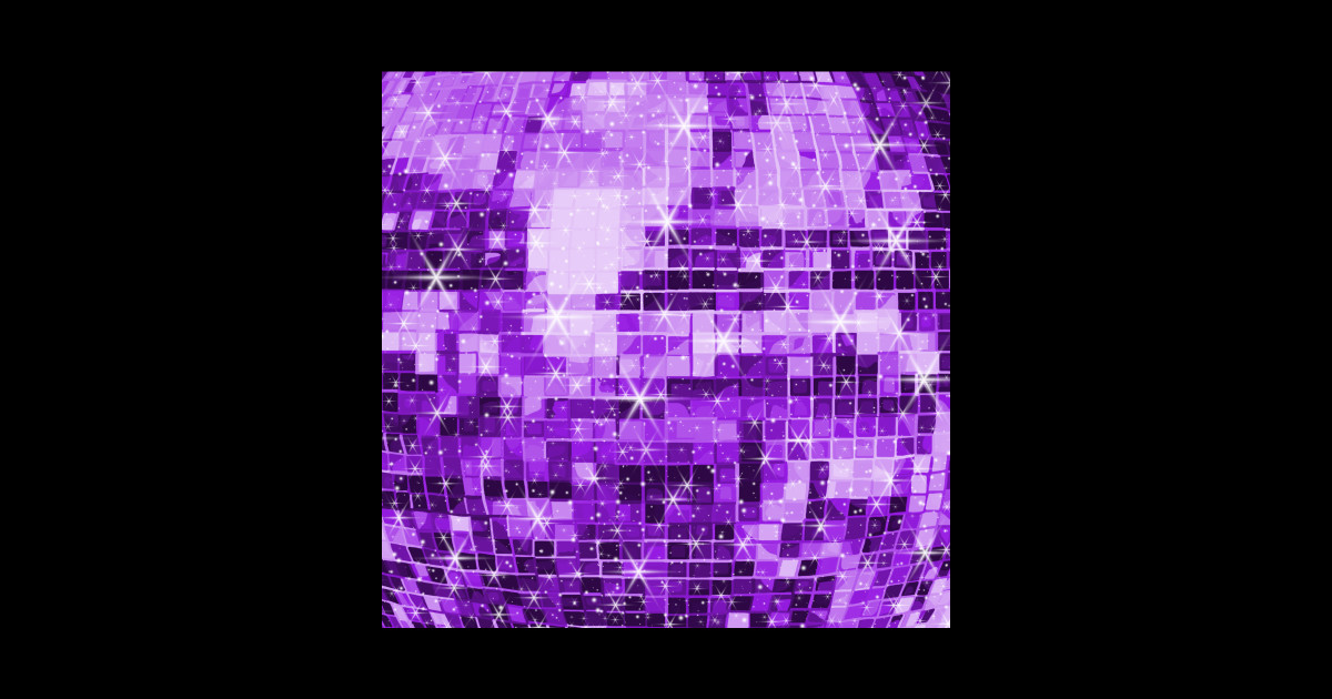 Twinkle Purple Disco Ball Pattern - Disco - Sticker | TeePublic