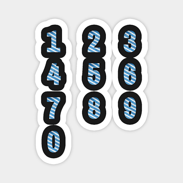 Blue Zebra Pattern Numberblocks For Kids - Numberblocks - Magnet ...