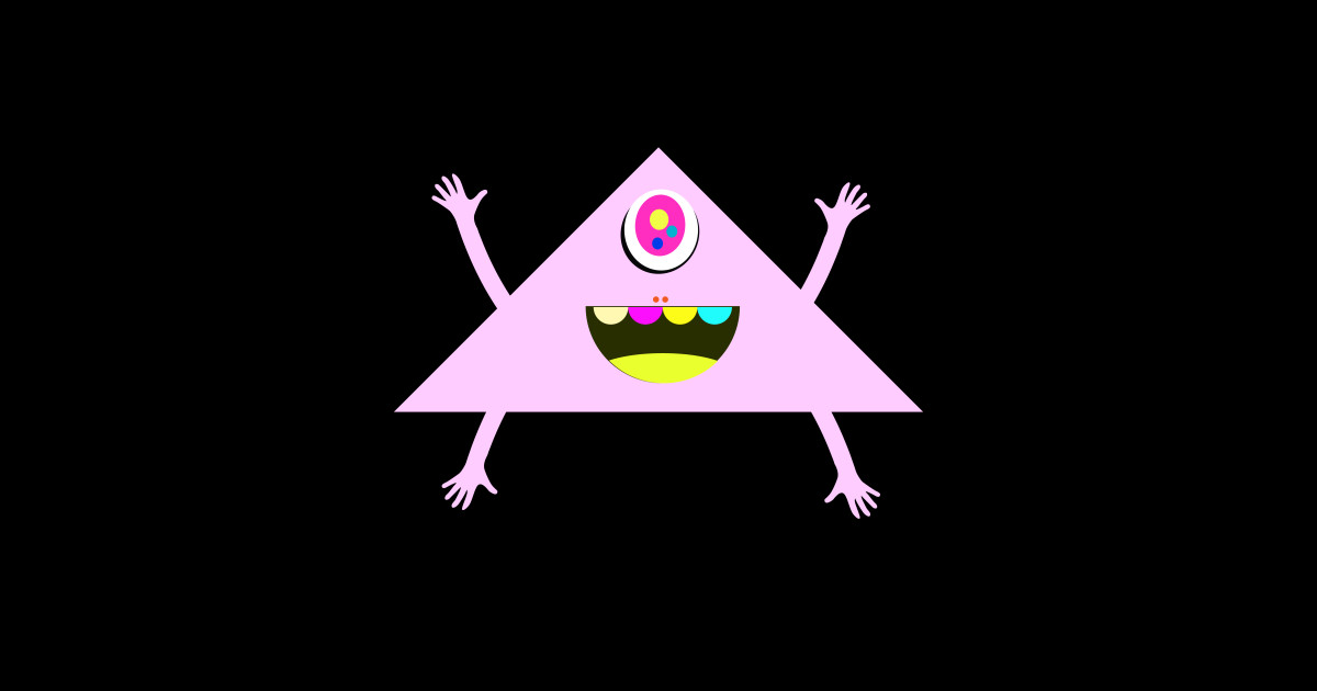 Don't worry, be triangle - Positive Quote - Sticker | TeePublic