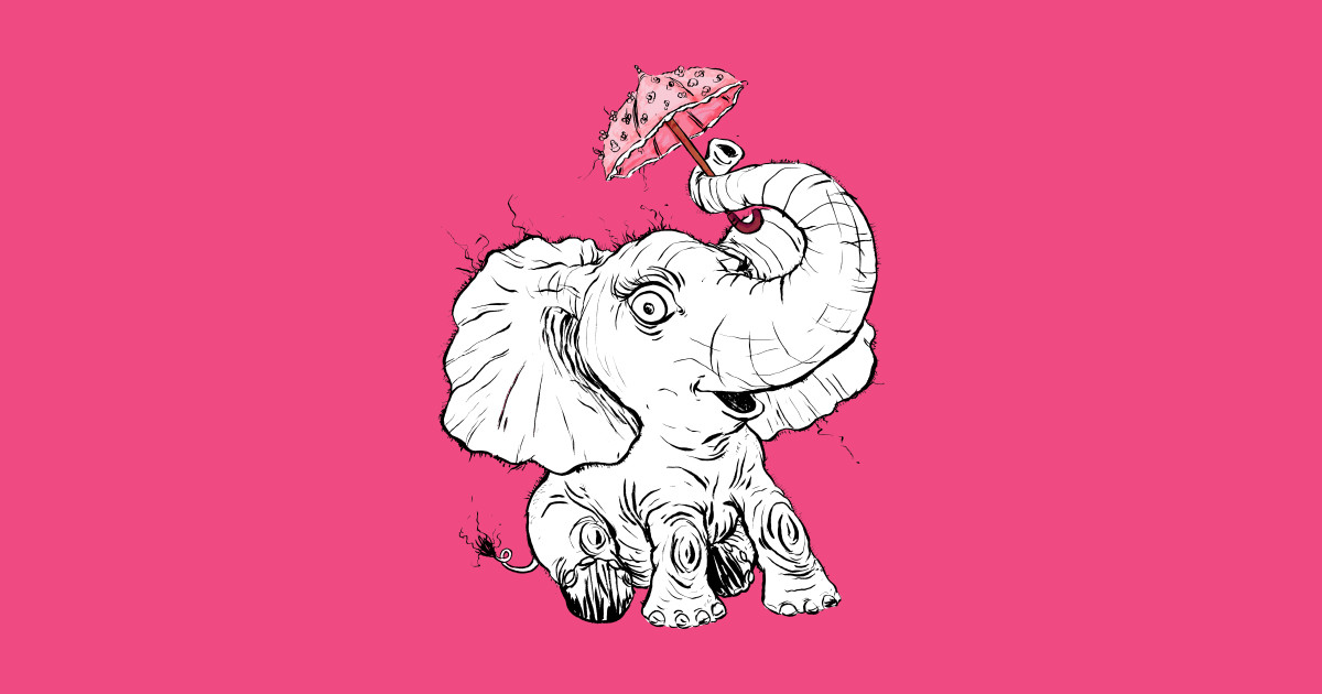 Adorable Fuzzy Elephant with a Precious Parasol - Cute Elephant ...