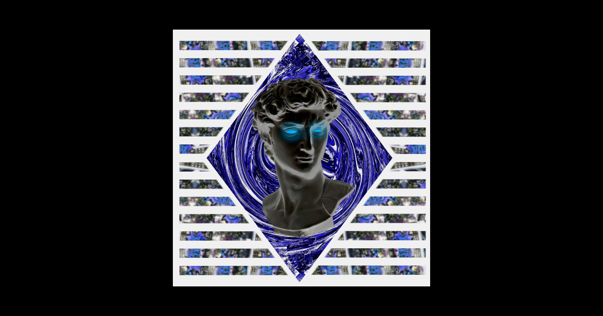 Glowing Eyes - Vaporwave - Sticker | TeePublic