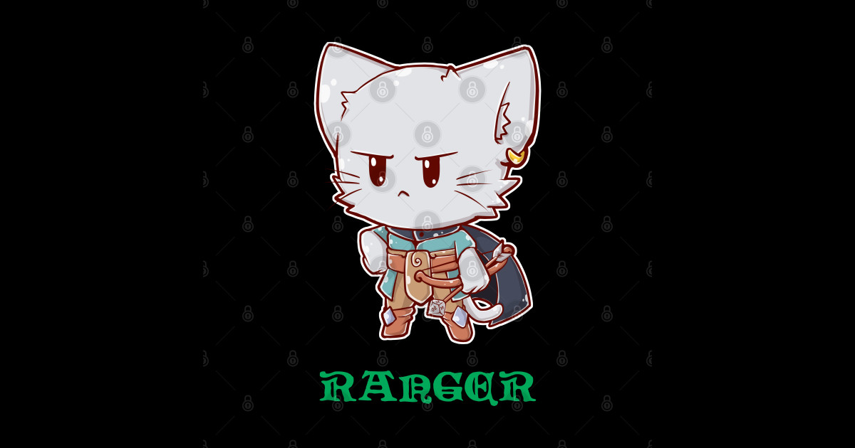 Ranger Cat - Rpg - Sticker | TeePublic