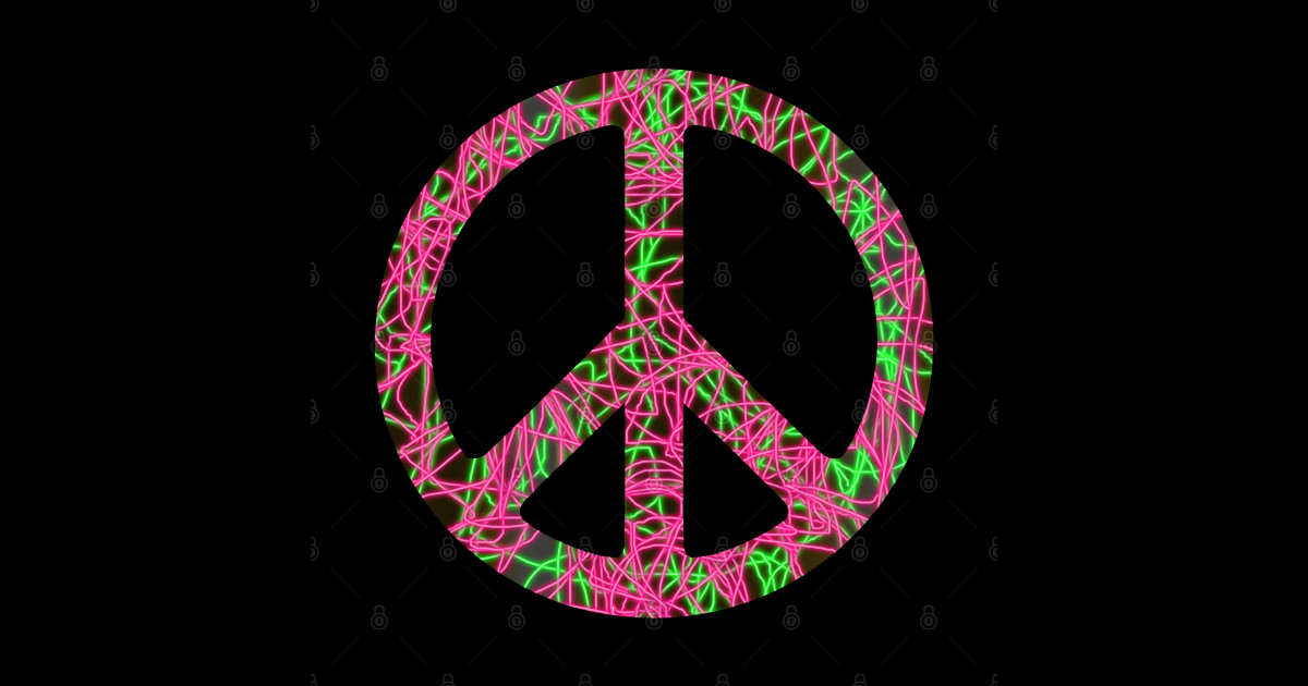 World Peace Sign Vibrant Art Graffiti Activist - World Peace Sign ...