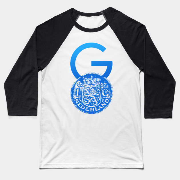 Crypto Gulden symbol & One Guilder coin - Gulden - Baseball T-Shirt ...