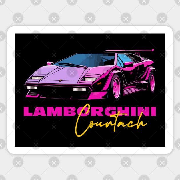 Lamborghini Countach - Vaporwave Design - Lamborghini Countach ...