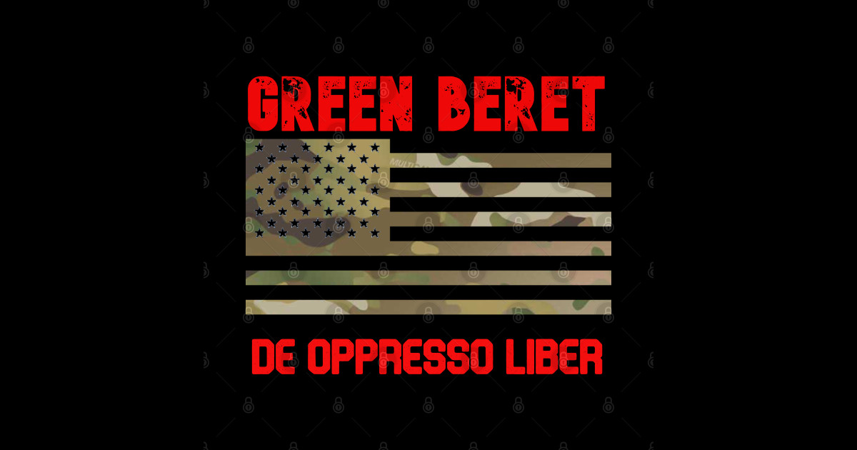 FROM OPPRESSO LIBER FLAG USA - Special Forces - Sticker | TeePublic
