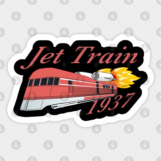 Jet Train 1937 VivaChas - Jet Train - Sticker | TeePublic