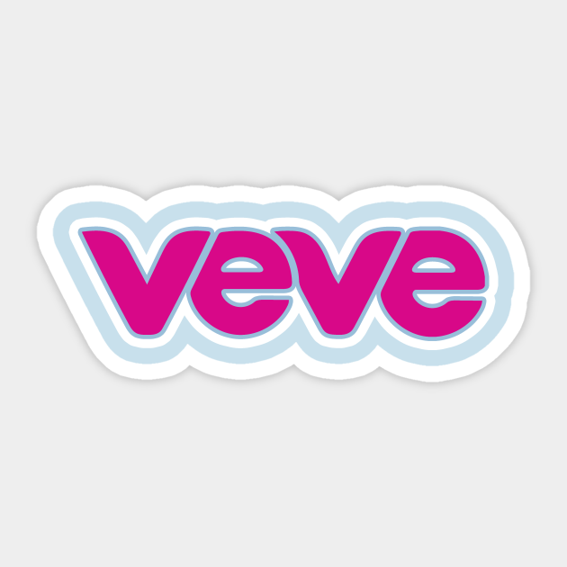 Veve Pink & Blue Logo - Veve - Sticker | TeePublic