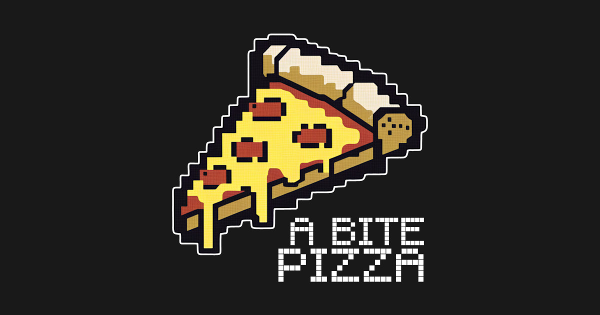 A BITE PIZZA 8 BIT PIXEL ART STYLE - 8 Bit Pixel Art - T-Shirt | TeePublic