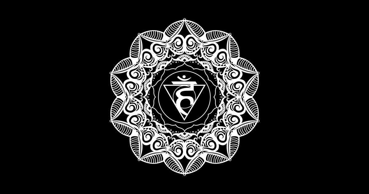 Throat Chakra Mandala - 04 WO - Throat Chakra - Sticker | TeePublic