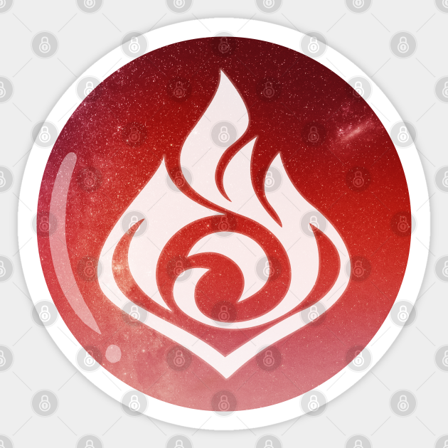 Genshin Impact - Element Pyro - Genshin Impact Element Pyro - Sticker ...