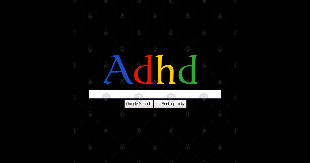 ADHD Google Logo - Adhd - Sticker | TeePublic