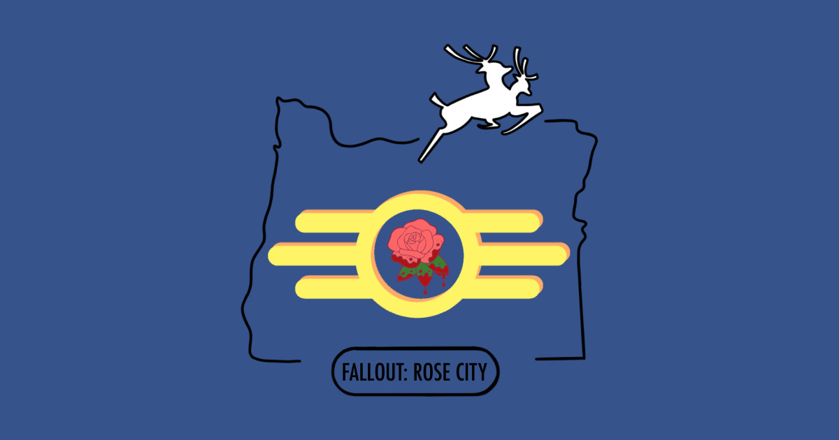 Fallout: Rose City Logo - Fallout - T-Shirt | TeePublic