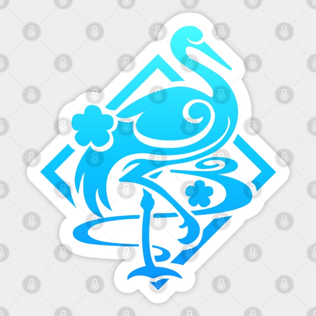 Genshin Impact Ayaka Emblem - Genshin Impact - Sticker | TeePublic