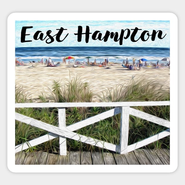 Main Beach East Hampton - Main Beach - Sticker | TeePublic