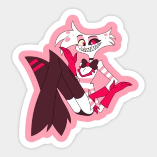 Angel Dust Chilling Hazbin Hotel Stickers for Sale | TeePublic
