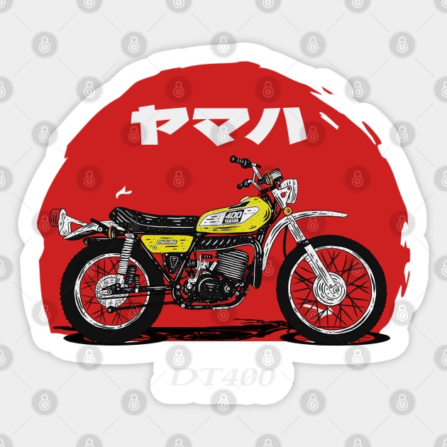 Yamaha DT400 Dark Edition - Motorcycle - Sticker | TeePublic