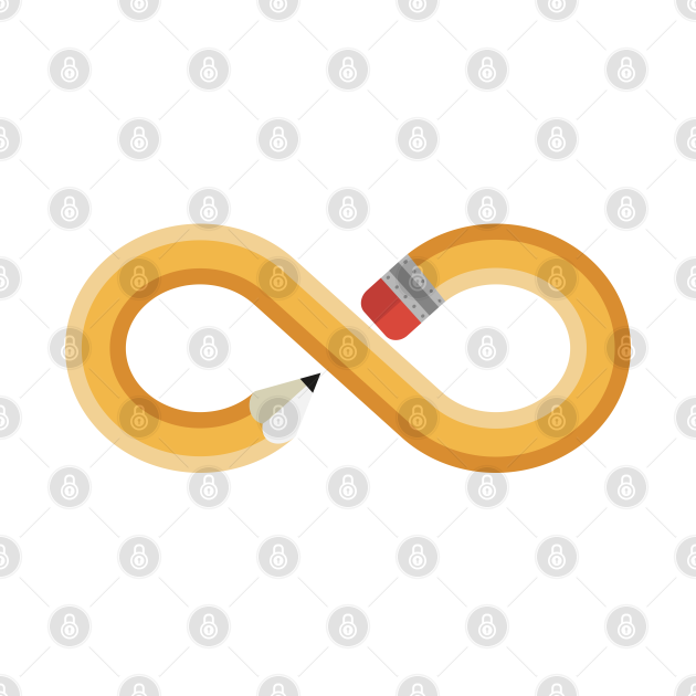 Pencil Infinity Shape - Pencil - Tapestry | TeePublic