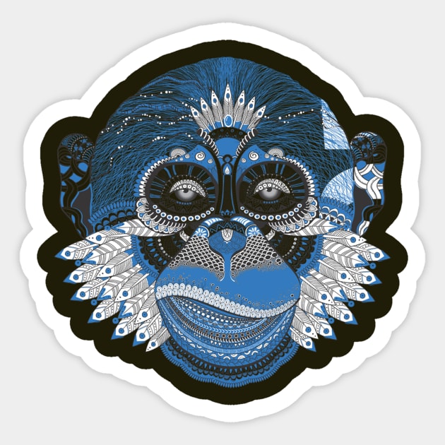 Monkey Face - Pattern Monkey Face - Sticker | TeePublic