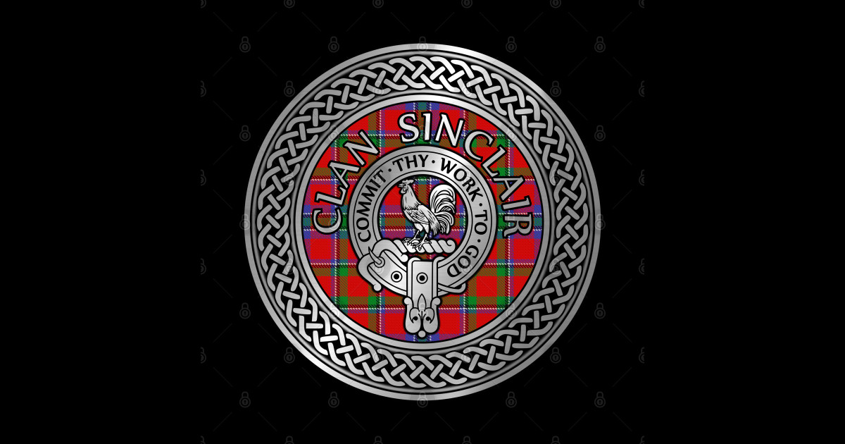 Clan Sinclair Crest & Tartan Knot - Sinclair - Posters and Art Prints ...