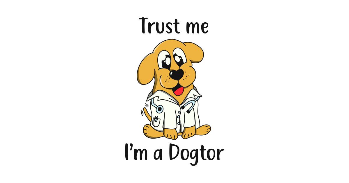 Funny Dog Doctor Cartoon - Dogtor Doctor Funny - T-Shirt | TeePublic