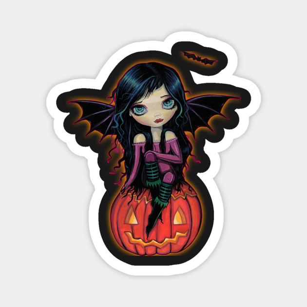 Pumpkin Pixie Halloween Cute Vampire Art - Halloween - Magnet | TeePublic