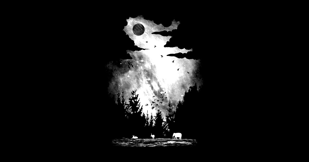 Blood Red Moon - Evil - Sticker | TeePublic