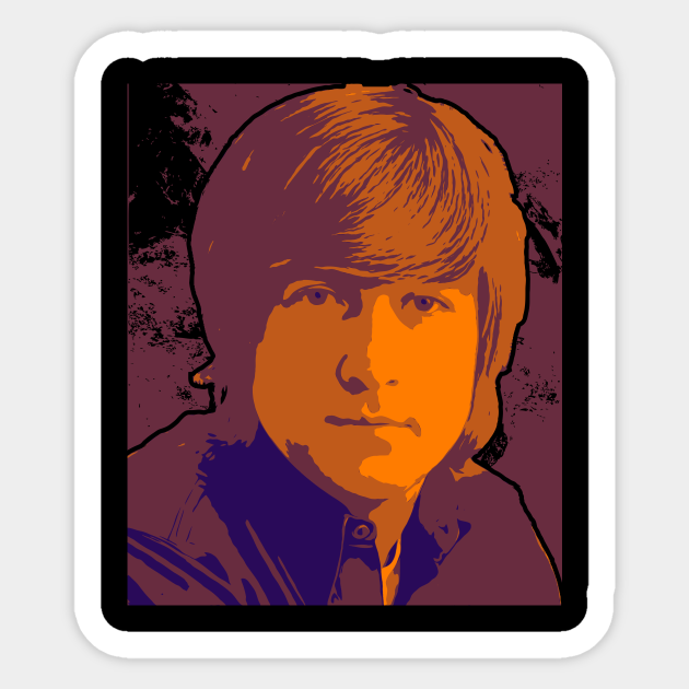 John lennon, brown - John Lennon - Sticker | TeePublic