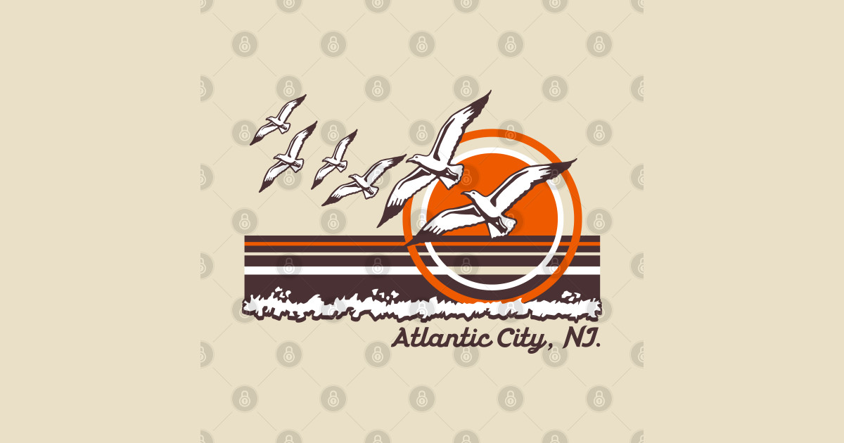 Retro Atlantic City New Jersey 70s Style Souvenir - Atlantic City - T ...