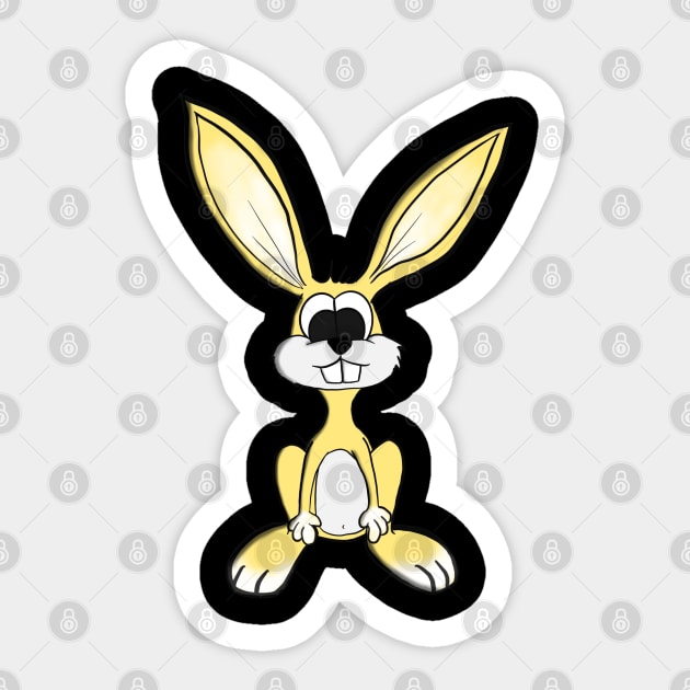 Cute Yellow Bunny - Bunny - Sticker | TeePublic