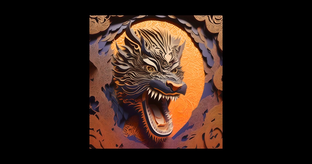 Wonderous PaperCraft Beast - Paper Craft - Sticker | TeePublic