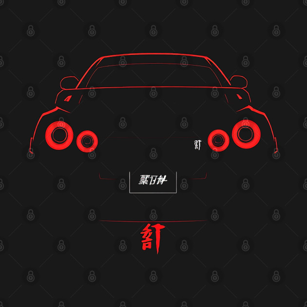 R35 GT-R Rear Lights - Gtr R35 - T-Shirt | TeePublic